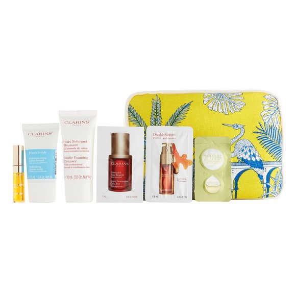 Clarins | Skincare | Clarins Gift Set Sample Lot With Bag | Poshmark